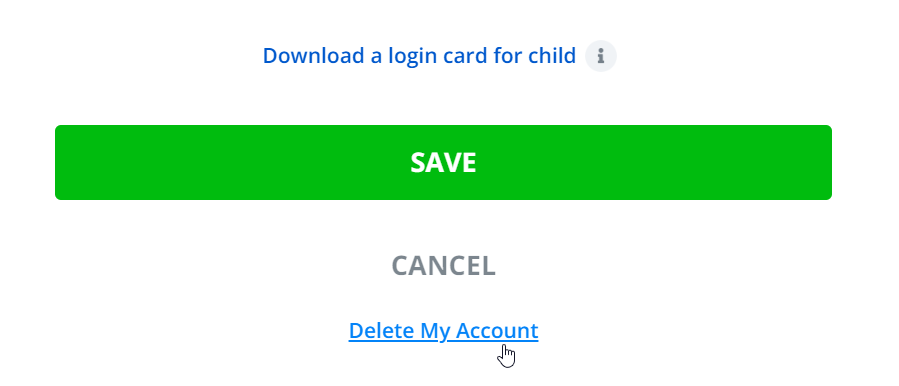 Parent Zone - Delete my account – Matific Help