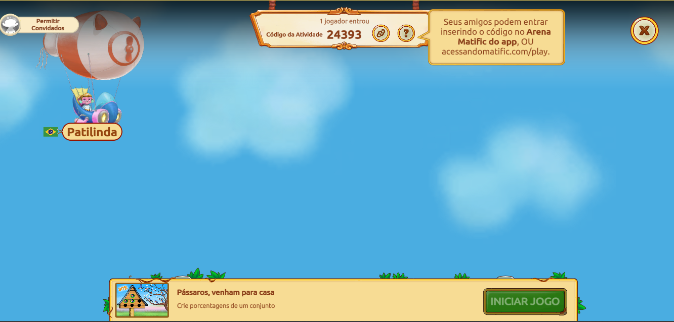 Matific Arena para Estudantes - Iniciar um jogo – Matific Help Brazil